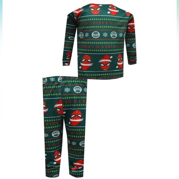 Marvel | Pajamas | Nwt Boys Marvel Comics Spiderman Santa Christmas ...